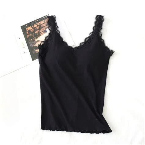 Lace Singlet Camisole With Built In Bra Pjs Pyjamas Loungewear Etsy