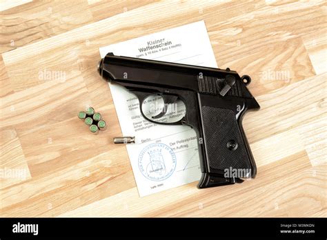 Gun Gun Licence And Ammunition Stock Photo Alamy