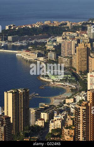 Monaco Monte Carlo French Bank Building Street Scene City Center Architecture Stock Photo