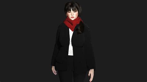 3d Model 3d Asian Female Businesswoman Worker Realistic Game Character