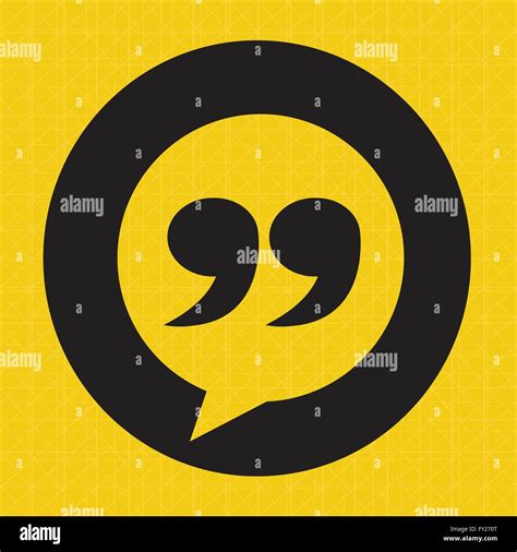 Quotation Mark Speech Bubble Sign Icon Illustration Design Stock Vector