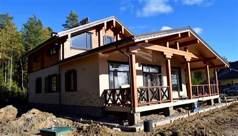 Строительство комбинированных домов шале под ключ от Премьер Строй