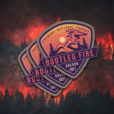 Bootleg Fire Sticker 3 Pack Fireline Design