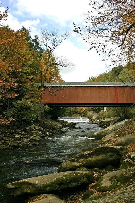 Mcconnels Mill Covered Bridge Portrait Photograph By Susan Provan Fine Art America
