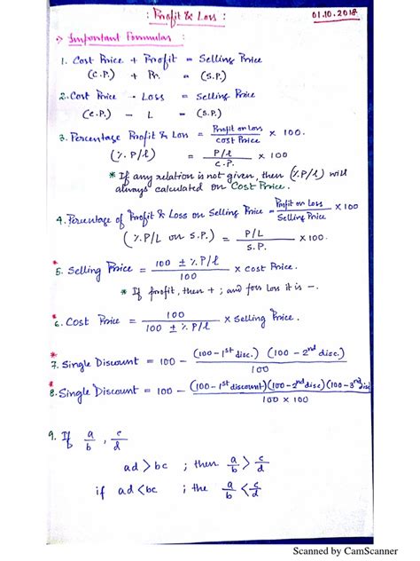 Quantitative Aptitude Notes Pdf