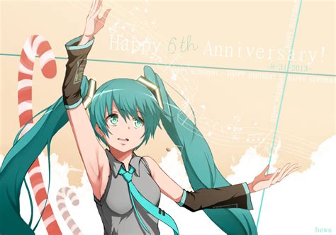 Safebooru 1girl 2013 Aqua Eyes Aqua Hair Arm Up Armpits Artist Name