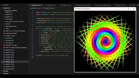 Hypnotic Dance Of Colors Python Triangle Animation Turtle Graphic