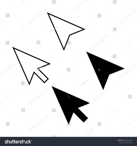 Clean Vector Modern Set Arrow Cursors เวกเตอรสตอก ปลอดคาลขสทธ Shutterstock