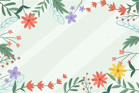 Beautiful Spring Background With Hand Drawn Flowers 20533021 Vector Art
