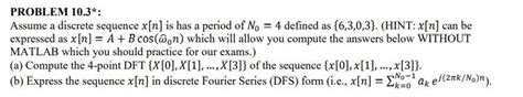Solved Problem 103 Assume A Discrete Sequence X N Is