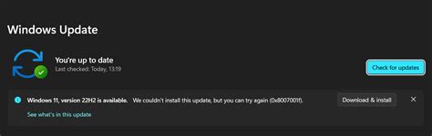 Windows Update 22h2 Error The Code Of Error Is 0x8007001f