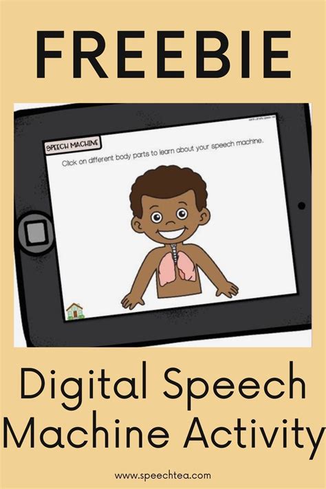 Speech Machine Freebie Speech Therapy Tools Preschool Speech Therapy