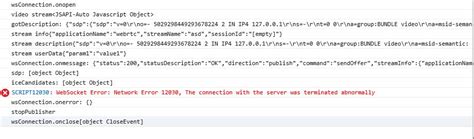 Nodejs Network Error 12030 Using Websockets Stack Overflow
