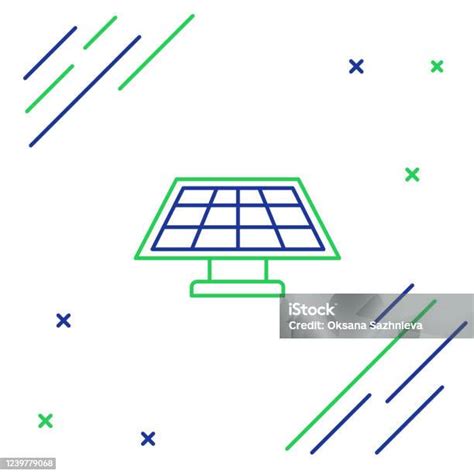 線太陽能面板圖示隔離在白色背景上五顏六色的大綱概念向量向量圖形及更多乾淨圖片 乾淨 光 剪裁圖 Istock