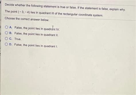 Solved Decide whether the following statement is true or | Chegg.com