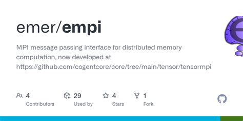 GitHub Emer Empi MPI Message Passing Interface For Distributed Memory Computation Now