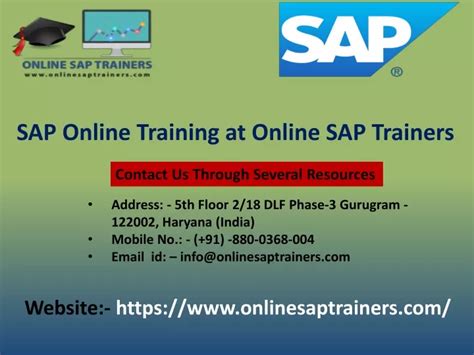 PPT SAP Online Training At Online SAP Trainers PowerPoint Presentation ID