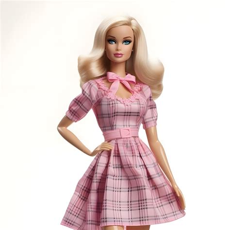 Premium Ai Image A Beautiful Blondehaired Barbie Doll In A Pink Dress