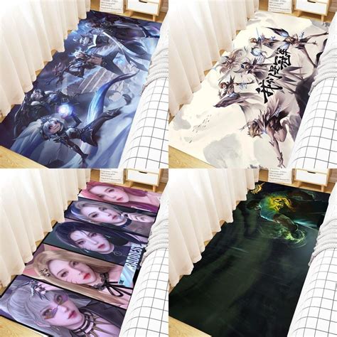 英雄聯盟臥室床邊地毯 Lol 遊戲 可機洗室內地毯 用於玄關廚房走廊客廳房間地墊 多種尺寸 蝦皮購物