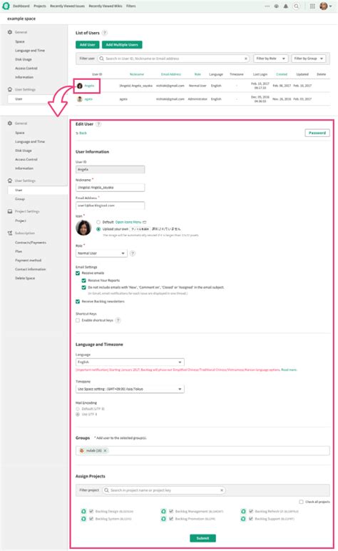 User Setting Administrators Guide Backlog Enterprise Help Guide