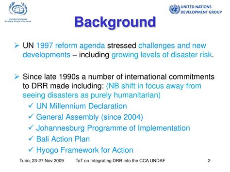 Ppt Integrating Drr Into The Cca And Undaf An Introduction Powerpoint Presentation Id 5687522
