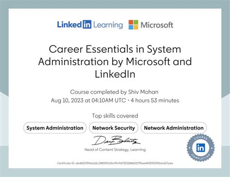 Shiv Mohan On Linkedin Certificate Of Completion