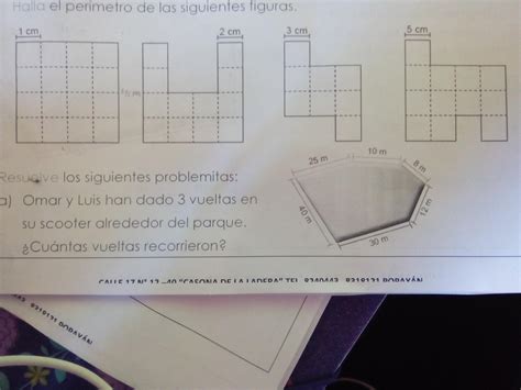 Halla el perímetro de las siguientes figuras Brainly lat