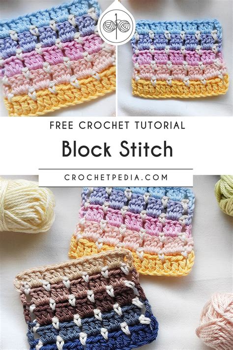 How To Crochet Block Stitch Written Pattern Chart Crochet Block