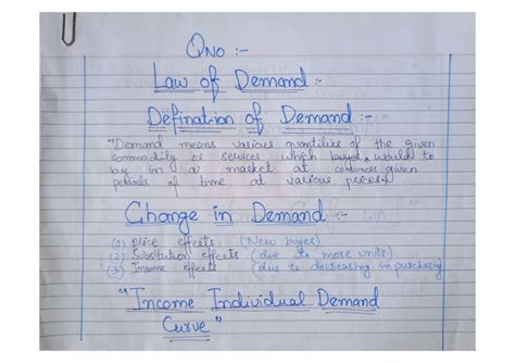 Solution Law Of Demand Economics Demand Income Individual Demand