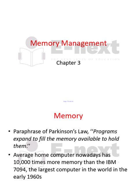 3 Memory Management E Next In Pdf