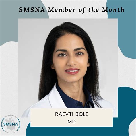 Congratulations To Our February Smsna Member Of The Month Dr Raevti