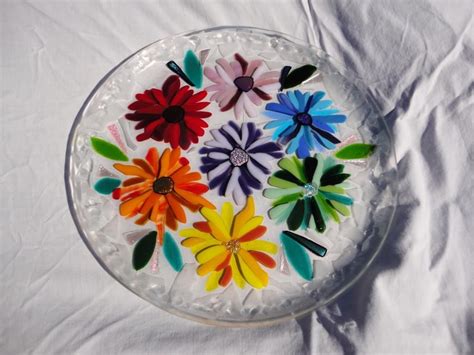For Sale One Of A Kind Fused And Slumped Glass Plate 12 Inch