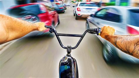 ACELERANDO TUDO Na BMX MOTORIZADA Na RUA YouTube