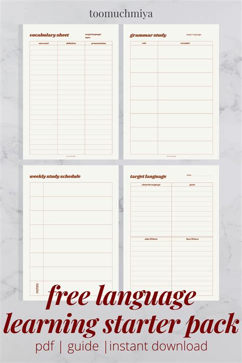 How I Learn Languages From Scratch Free Language Learning Starter Pack