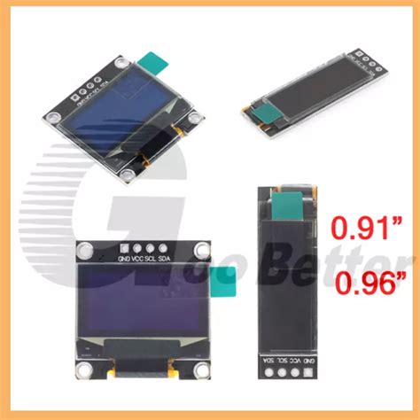 091 096 Zoll Oled Display Ssd1306 Weiss 128x64 I2ciic Modul