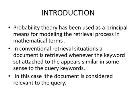 Probabilistic Retrieval Model Pptx