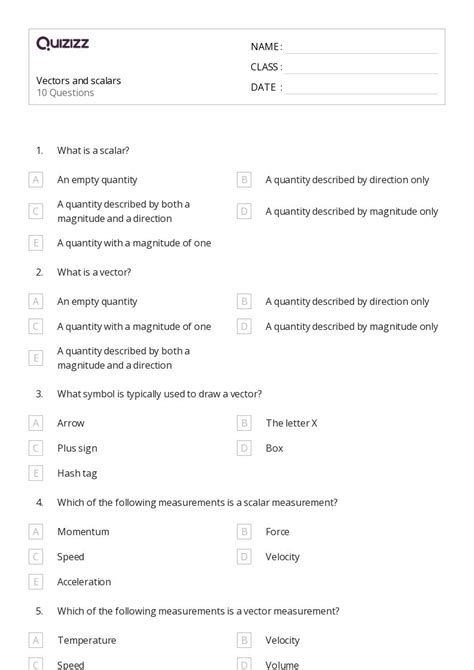 50 Vectors Worksheets For 8th Class On Quizizz Free And Printable
