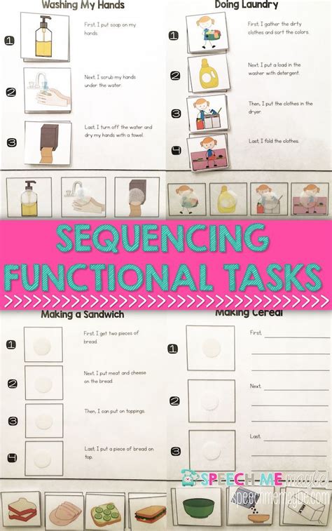 Sequencing Functional Tasks Life Skills Activities Functional Life