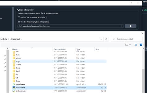Python Interpreter Invalid File Path · Issue 14818 · Spyder Ide