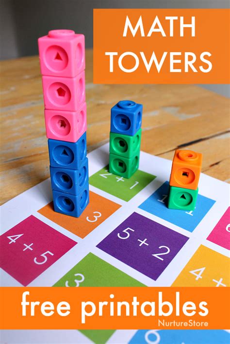 Math Towers Unit Block Addition Activity Printables In Math Hot Sex