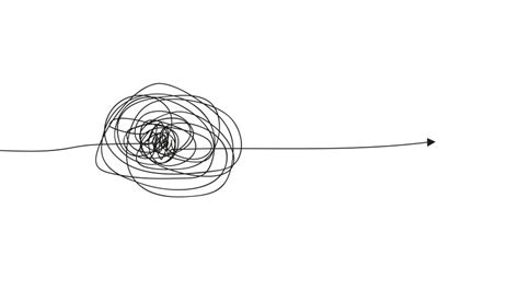 Complex Messy Connected Lines As Concept Of Chaos Vector Image