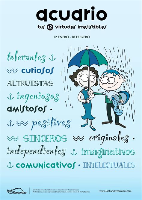 Acuario Signos Del Zodíaco 12 Virtudes Irresistibles Zodiaco
