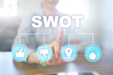 Conceito Da Anlise Do Swot Na Tela Virtual Imagem De Stock Imagem De
