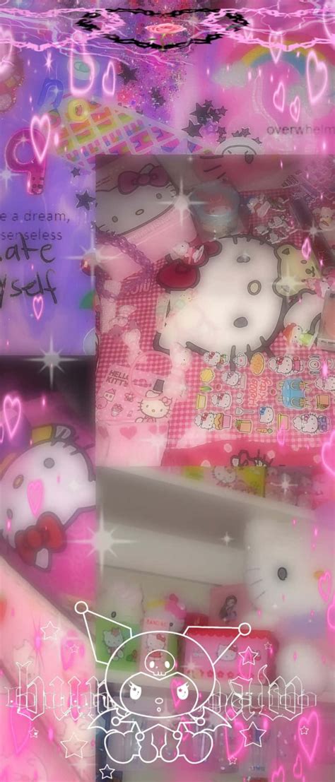 Download Y2 K Aesthetic Hello Kitty Collage Wallpaper