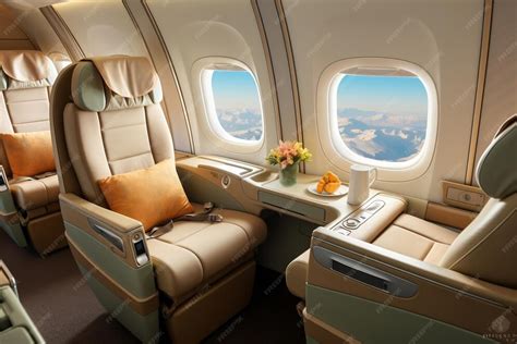 Premium Ai Image Airplane First Class Seating Ai
