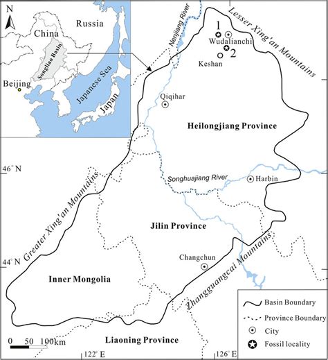 The Songliao Basin Of Northeast China Map Of Songliao Basin Showing