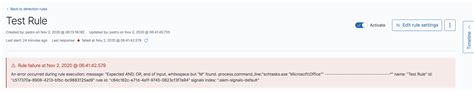 Security Solution Rule Execution Fails For Exceptions When The