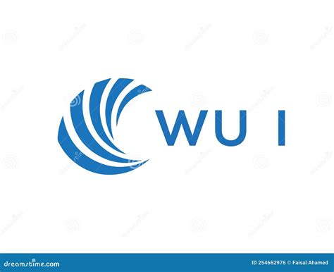 Wui Letter Logo Design On White Background Wui Creative Circle Letter