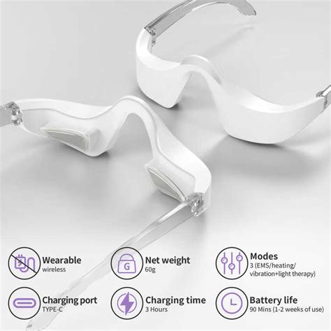 Eye Care Massager Remove Wrinkles Bags Puffiness Heated Microcurrent