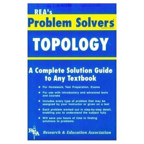 Libro Topology Problem Solver Problem Solvers Solution Guides De The